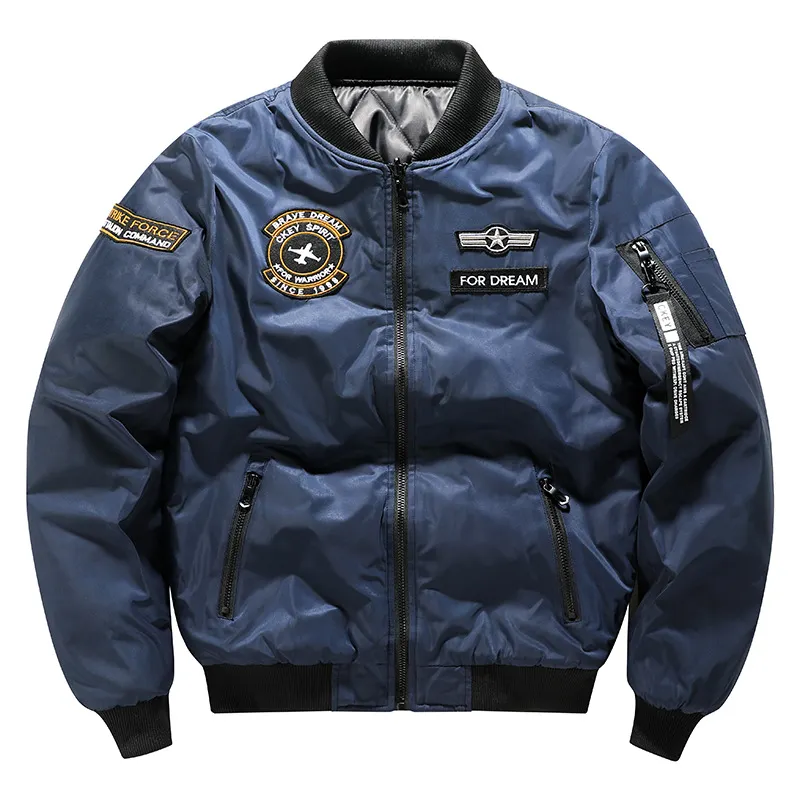 Men's plus-size padded jacket U.S. Air Force pilot jacket