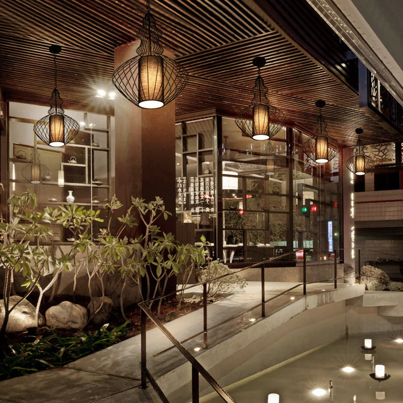 Creative Cafe Restaurant Lamps Vintage Industrial Wind Iron Art ...