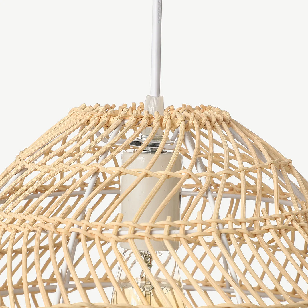 Arturest Rattan Pendant Light Boho Design Natural Basket Rattan Woven ...