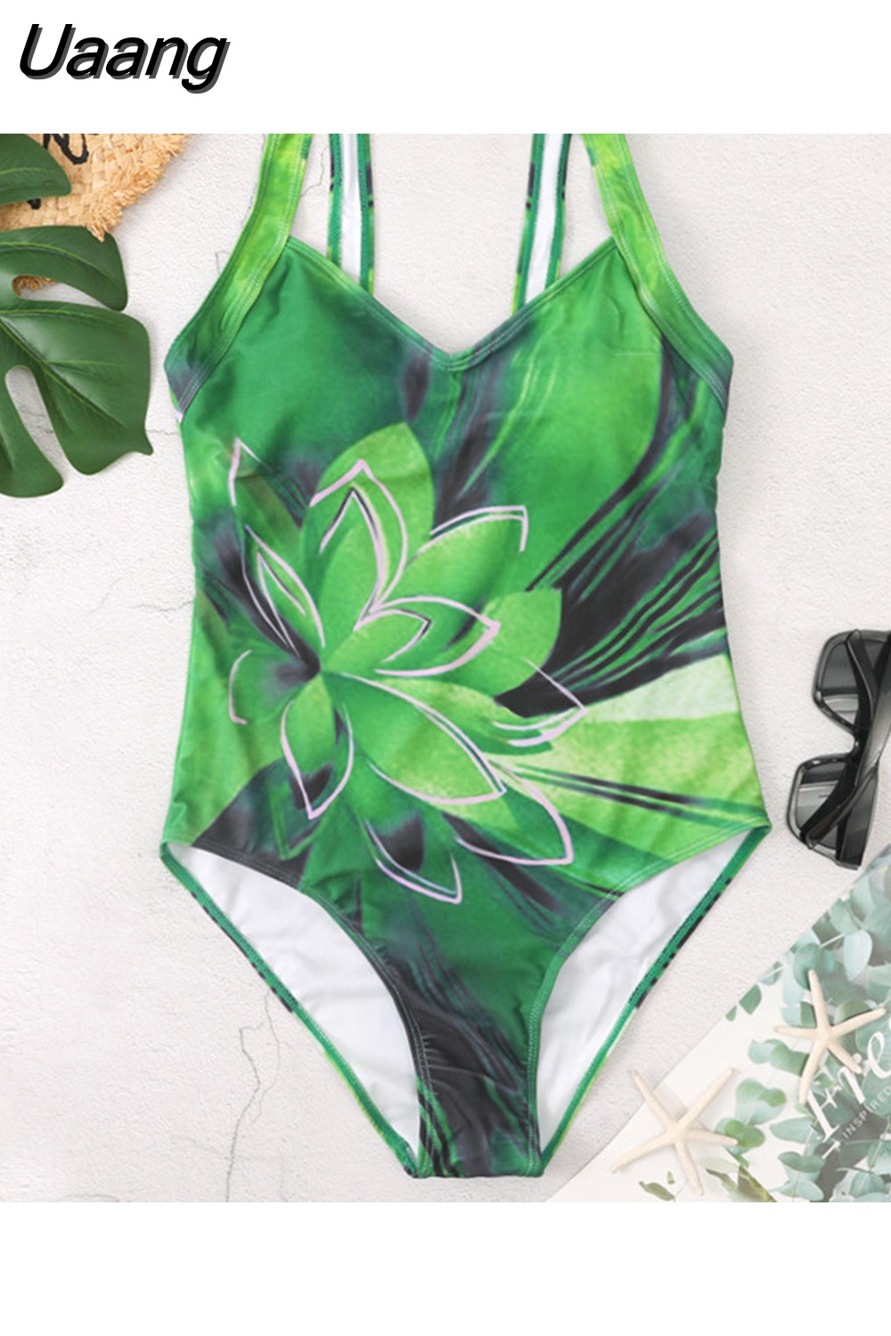 Uaang Piece Large Swimsuits Closed Plus Size Swimwear Female Body ...