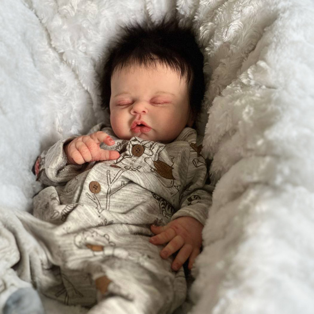 12"&16" Full Platinum Solid Silicone Sleeping Baby Doll Boy or GIrl ...