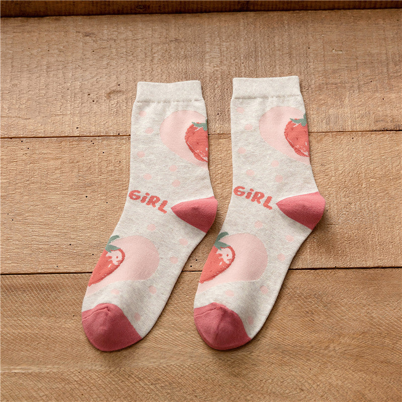 Cute Sweet Strawberry Socks