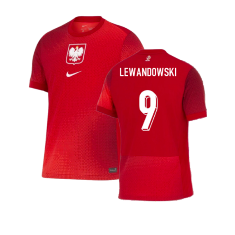 Poland Robert Lewandowski 9 Away Shirt Kit EURO 2024