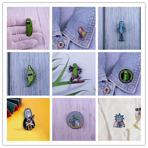 British cartoon and anime "Rick and Morty" brooch badge Scientist ...