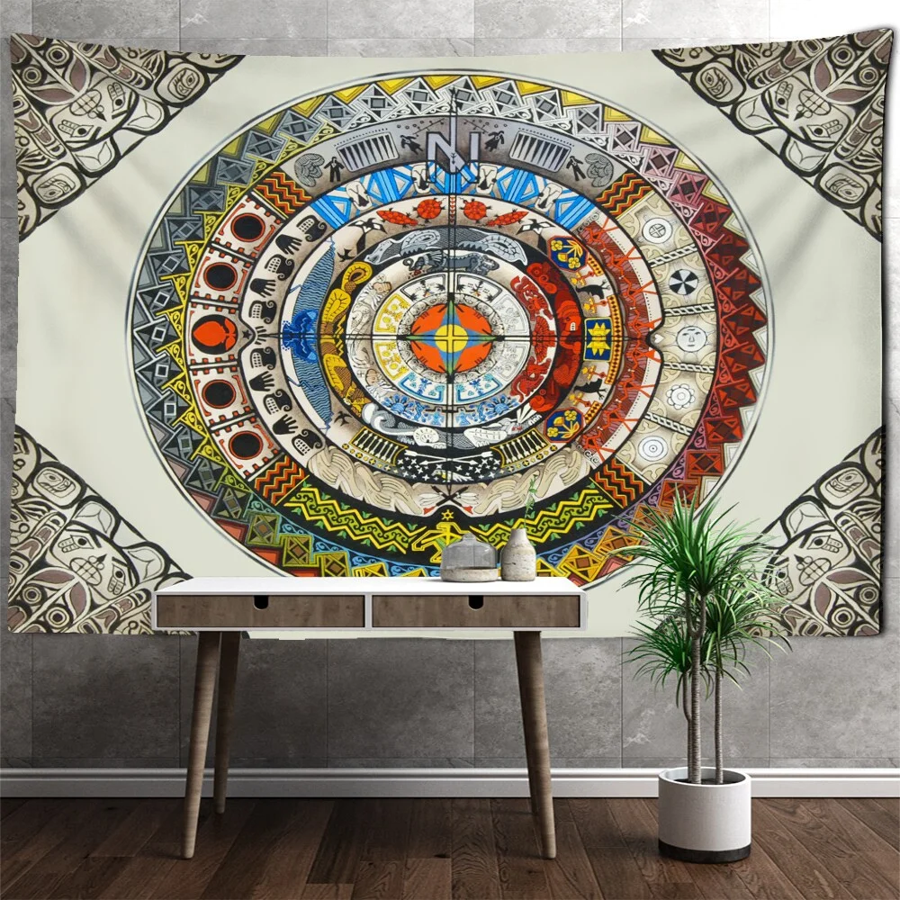 Athvotar Tarot Card Tapestry Wheel of the Zodiac Astrology Chart & the ...
