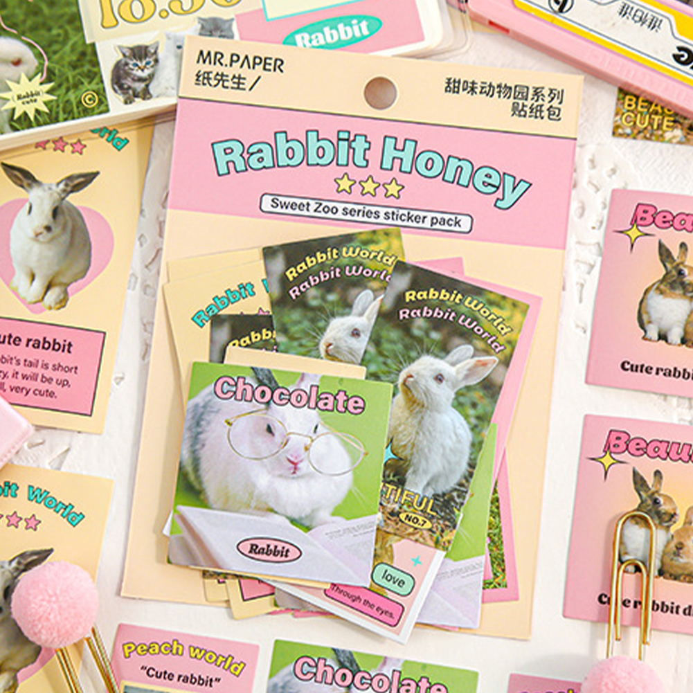 Sticker - pink rabbit sweetheart