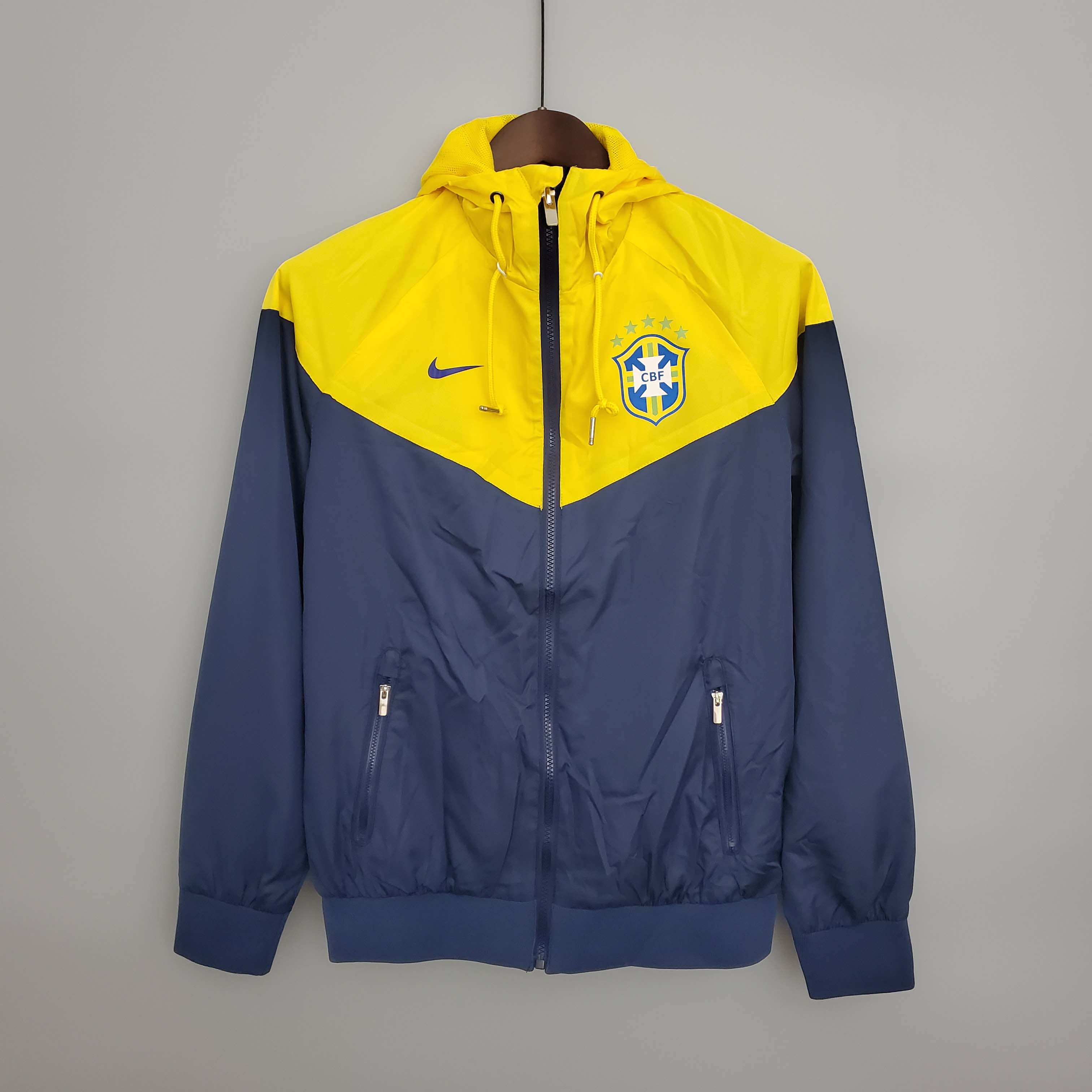 Windbreaker Brazil Blue and Yellow