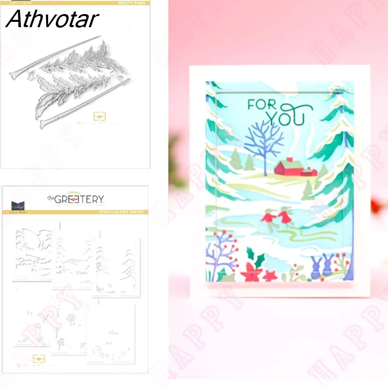 Athvotar Metal Cut Dies Stamps Stencils Pudding Cook Up Pines Diy ...