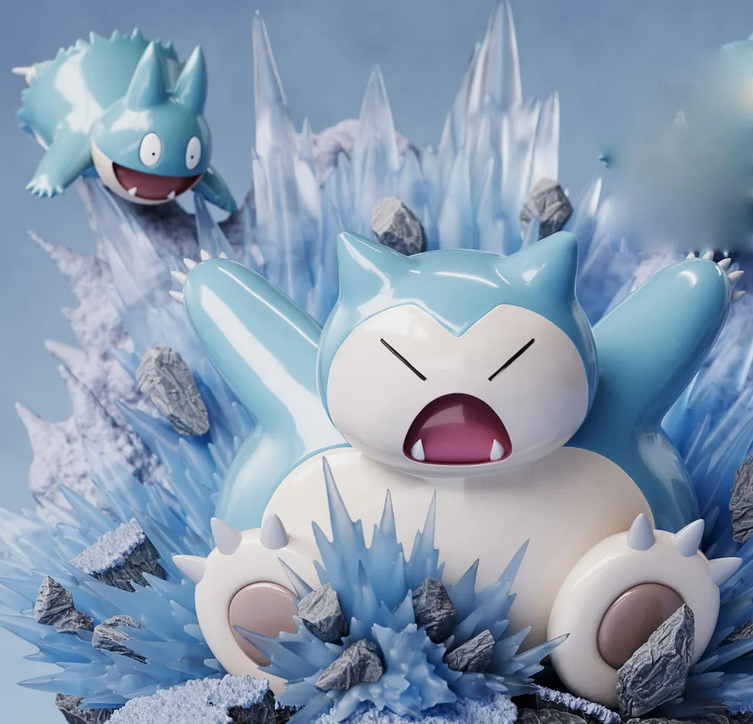 1/20 Scale World Zukan Evolution of Snorlax Set - Pokemon Statue ...