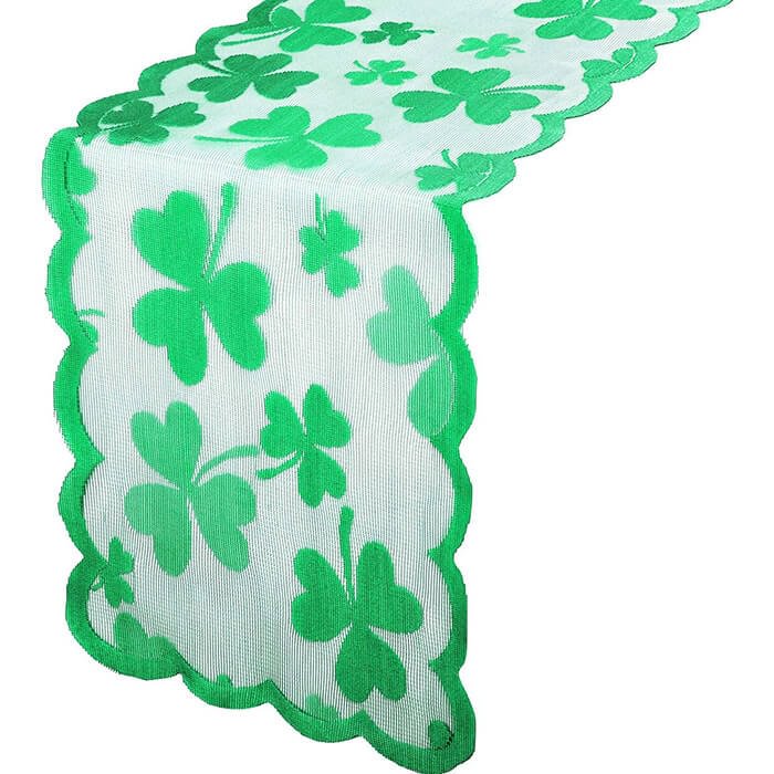 Shamrock Embroidery Table Cloth for St. Patrick's Day Decoration