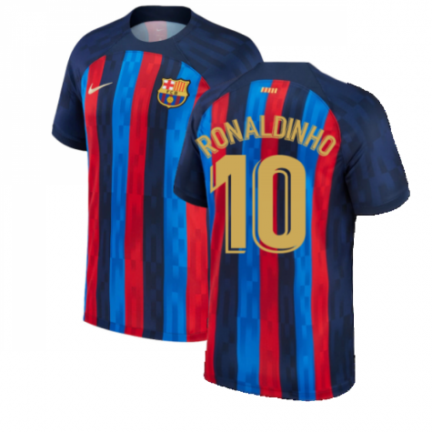 FC Barcelona Ronaldinho 10 Home Shirt Kit 2022/23