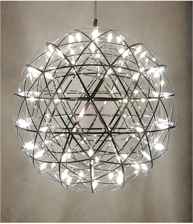 Modern Loft Spark Ball LED Pendant Light Firework Stainless Steel ...