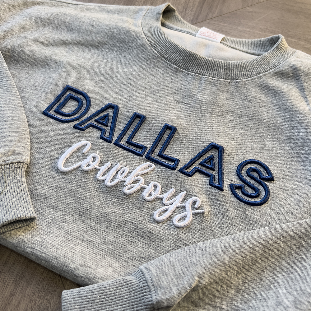 Custom 3D PUFF Embroidery Team Sweatshirt