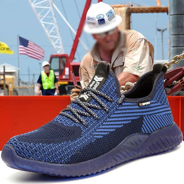 Men Steel Toe Air Safety Puncture-Proof Work Sneakers