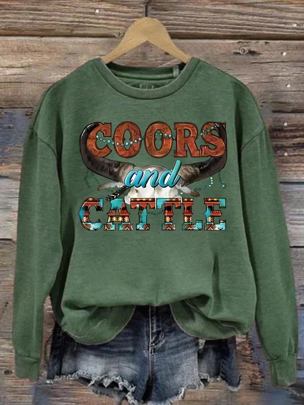 coors and cattle Crew Neck Sweatshirt-0020916