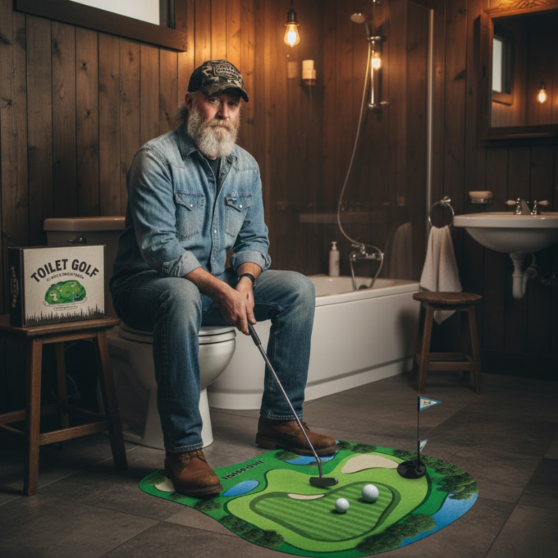 ⛳Golf Practice Reimagined: The Ultimate Toilet Golf Putter Set – Best ...