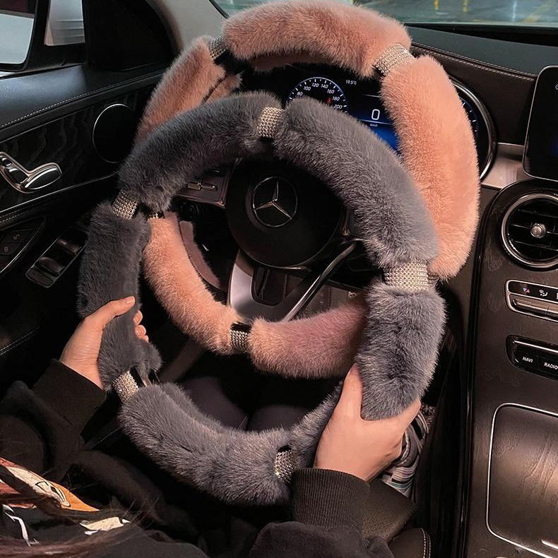 Winter Plush Car Steering Wheel Cover