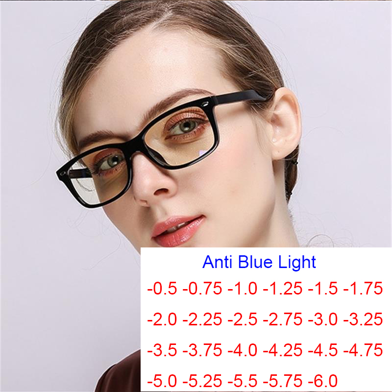 Anti Blue Rays Computer Myopia Glasses Women Men Vintage Office ...