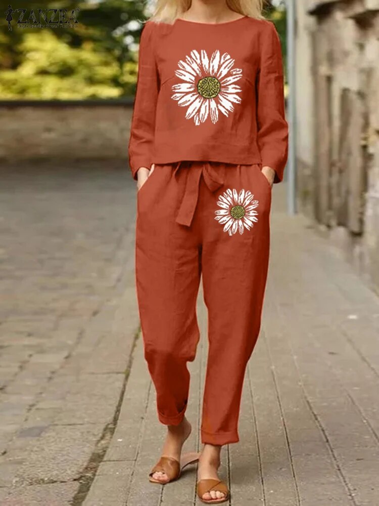 Printed Plus Size Pants Suit | For Elderly Women & Mature Ladies Over ...