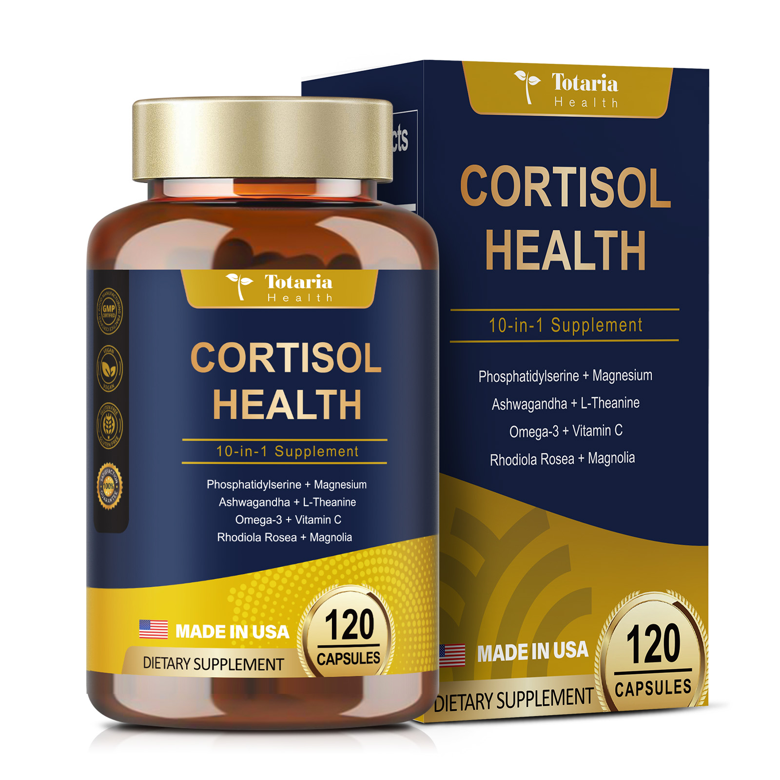 Cortisol Supplement with Ashwagandha,Magnesium,Rhodiola Rosea,L ...