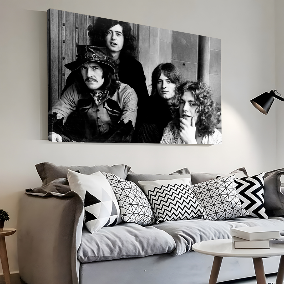 Led Zeppelin At Chateau Marmont Canvas Wall Art