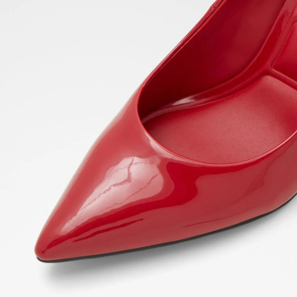 Women's Patent Leather Pointed Toe Stiletto High Heels Red Pumps