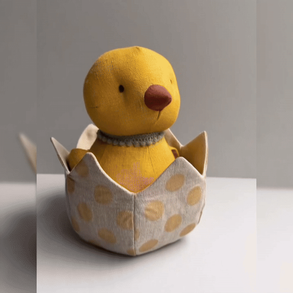 Easter Chick Hatching from Egg Plush Toy Pattern Template - Includes ...