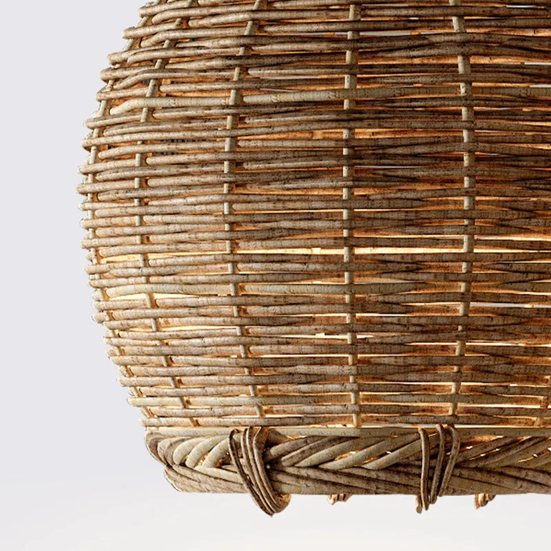 Arturest Rattan Basket Pendant Light Lampshade For Kitchen Island