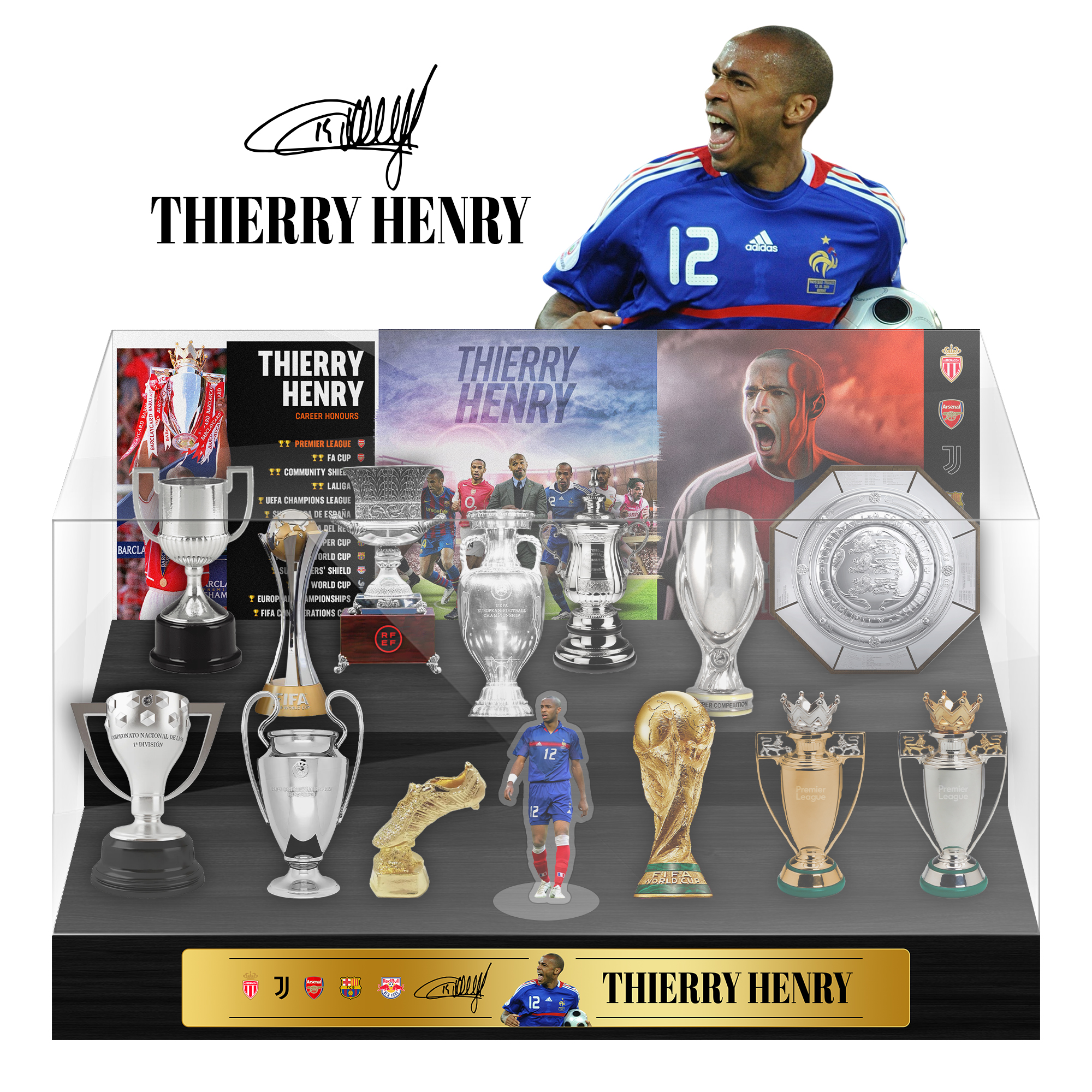 Thierry Daniel Henry Football Championship Trophy Display Case