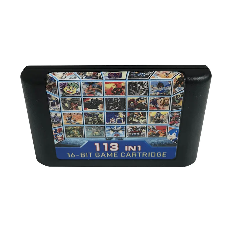 16 Bit Game Cartridge - 113 IN 1 Classic Collection Genesis/MEGA DRIVE ...