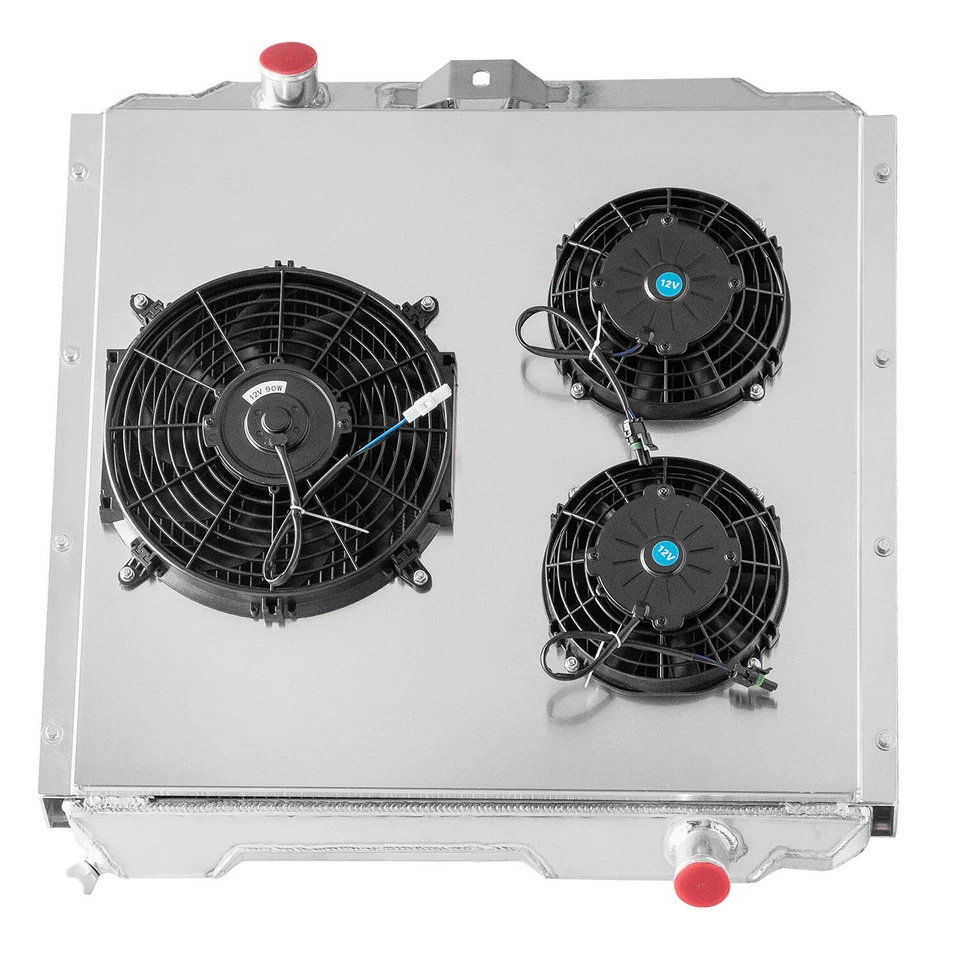 Alloyworks 4 Row Radiator with Shroud Fan For 2002-2004 Hummer H1 /92 ...