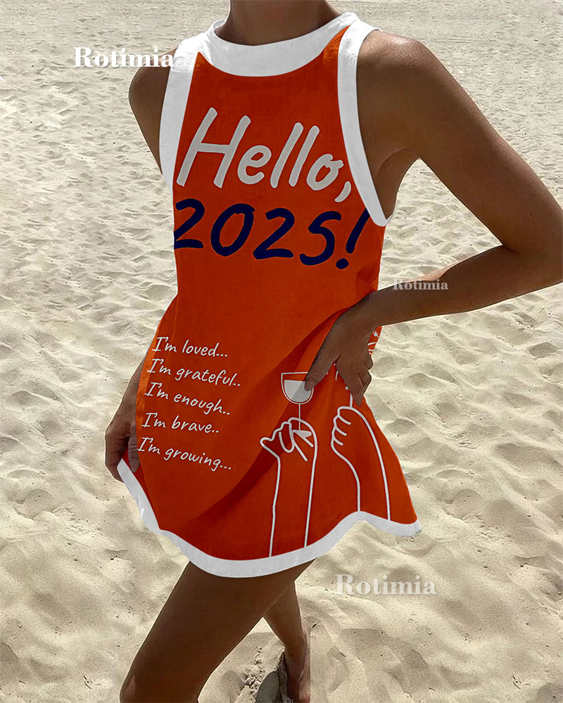 Rotimia Hello 2025 Print Mini Dress