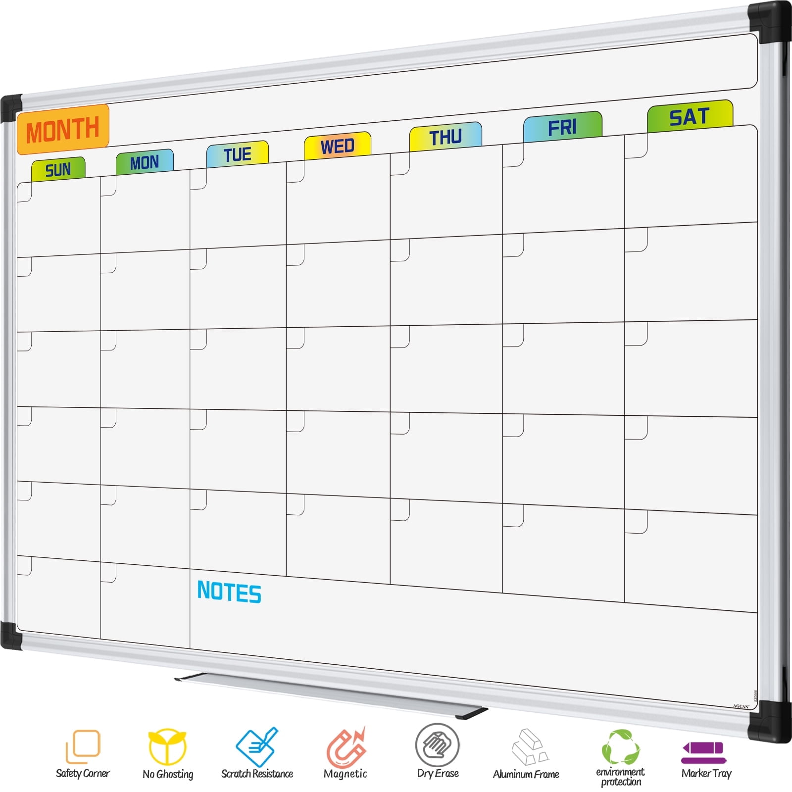 AGCAN 12 Month Dry Erase Calendar Board Wall Mount 47" x 35" Big Yearly ...