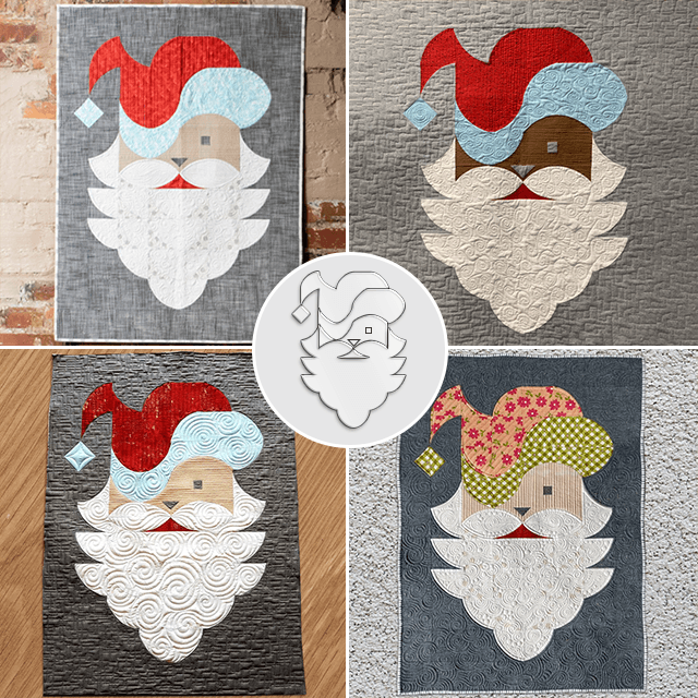 Posh Santa Quilt Sewing Templates-With Instructions