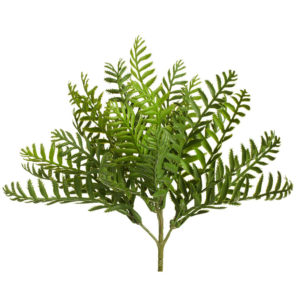 9" Outdoor UV-Resistant Artificial Fern Plant -Green (Pack of 24)