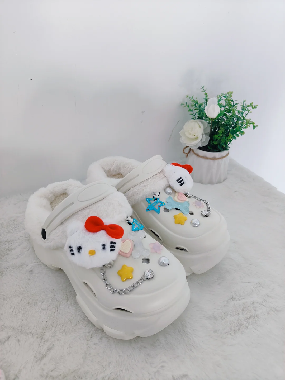 Kawaii Kitty High Heel Crocs