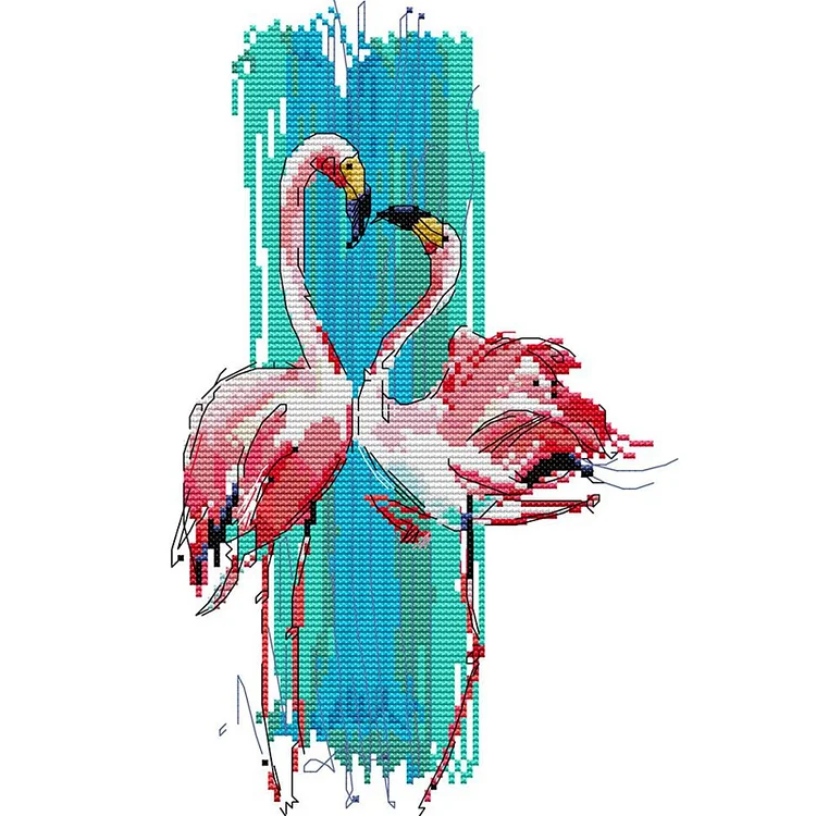 Joy Sunday -Flamingo Dance- 14CT - 2 Strands Threads Counted Cross ...