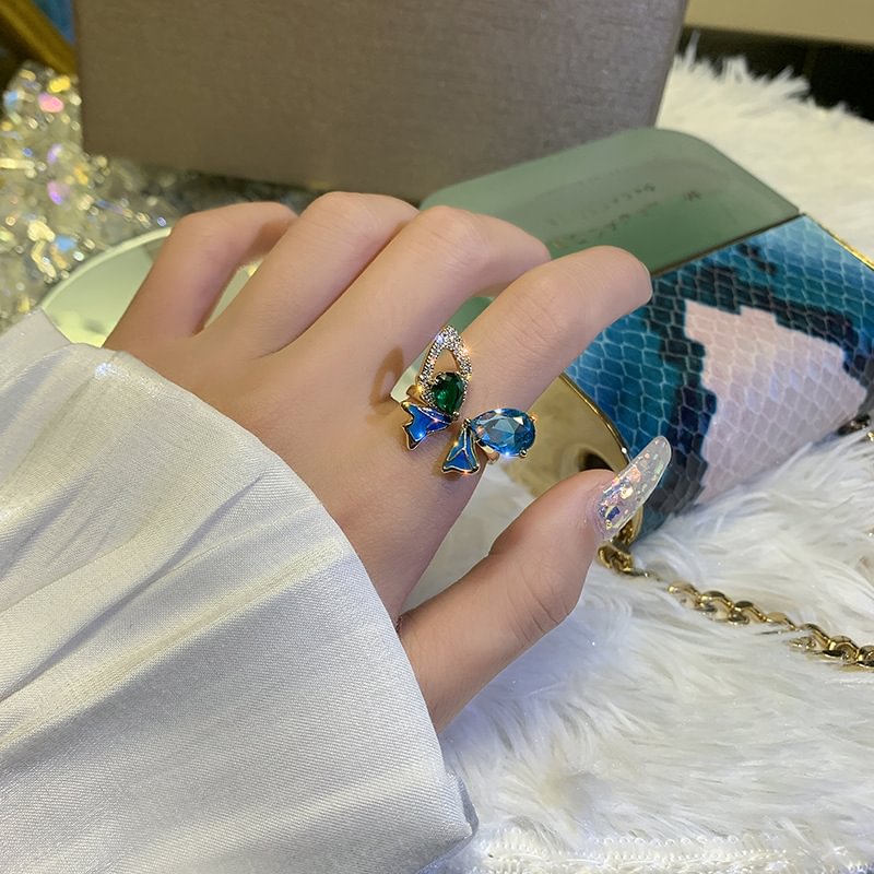 SEAWATER BUTTERFLY OPEN RING