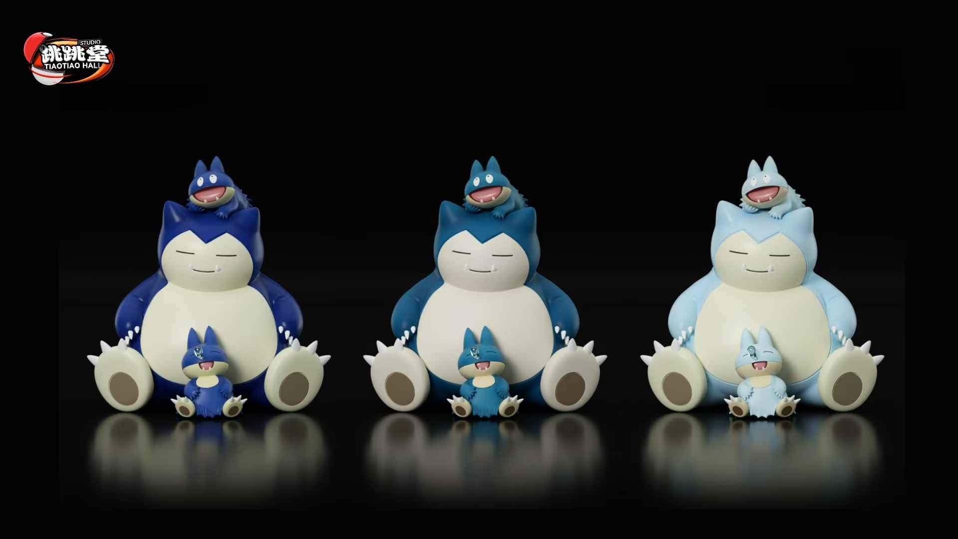 1/20 Scale World Zukan Evolution of Snorlax Set - Pokemon Statue ...