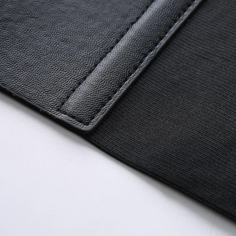 ADJUSTABLE WAIST LEATHER STRAP VEST