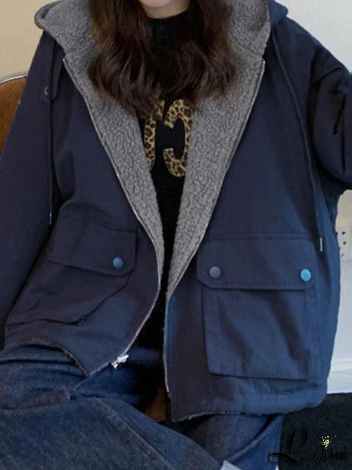 Preppy Reversible Lambswool Hooded Jacket - Ladylim