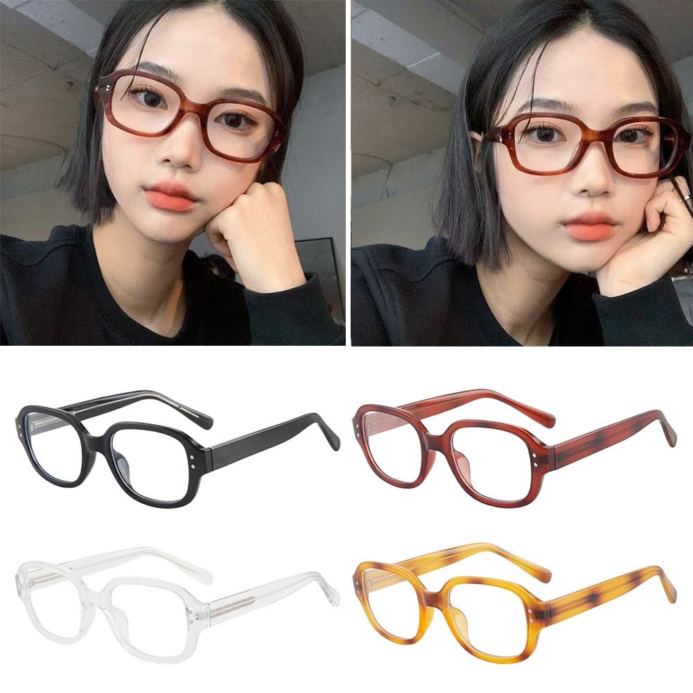 Korea Retro Leopard Glasses Frame Women No Makeup Star Style Glasses ...