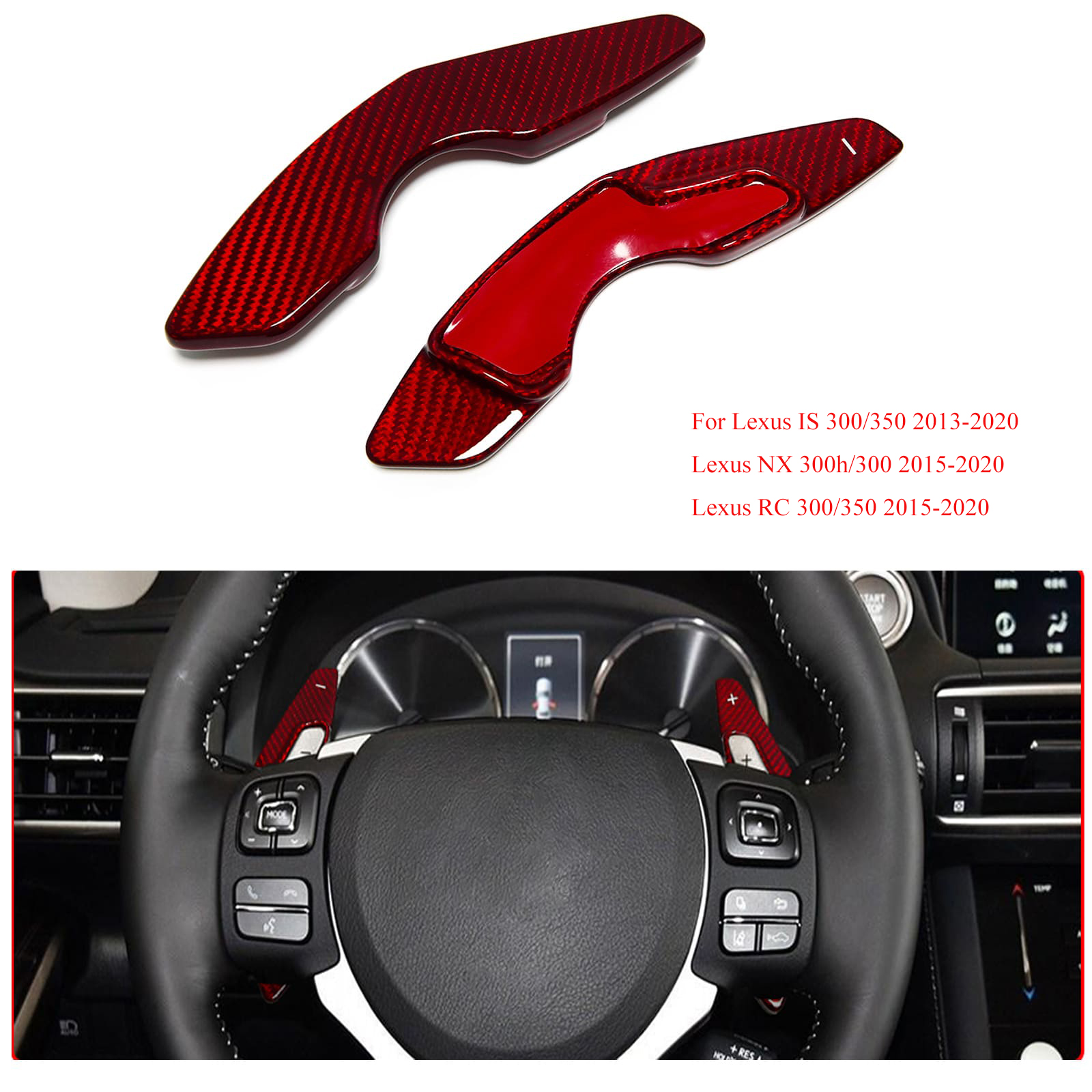 Carbon Paddle Shifters For Lexus IS XE30 NX 300h RC350 RC 300h