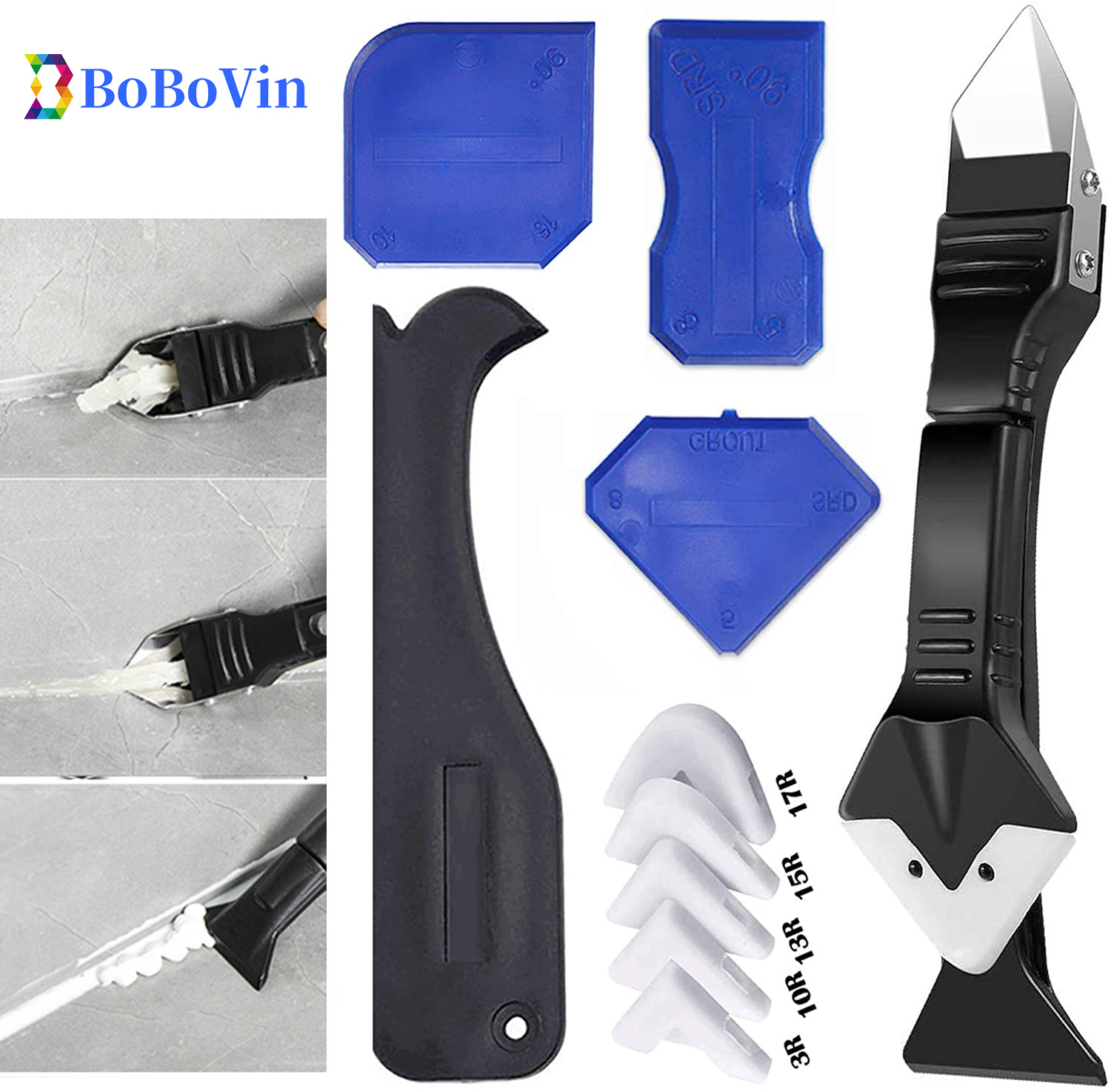 3 In 1 Ultimate Caulking Tool (Stainless Steel Head)