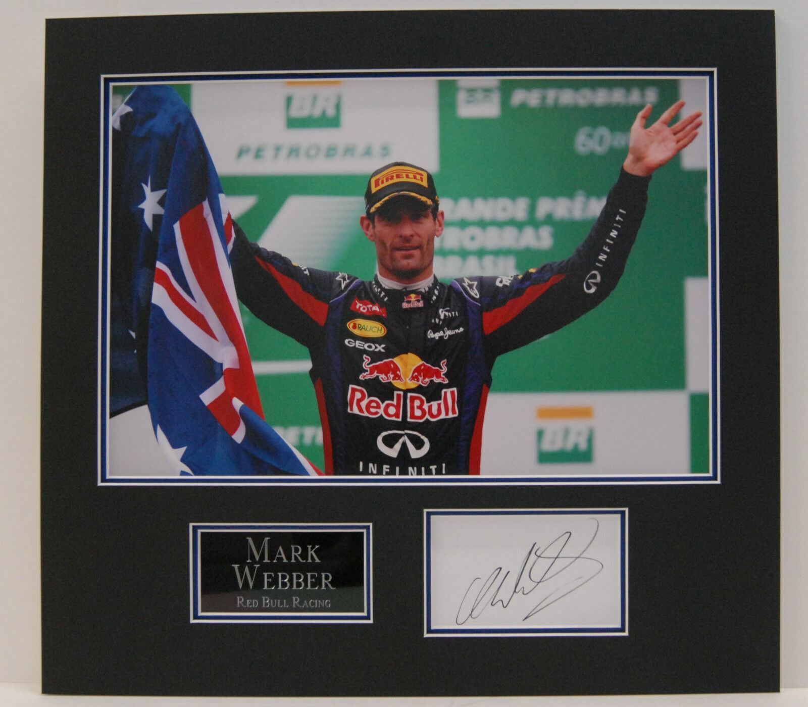 Mark Webber Genuine Hand Signed Photo Poster painting Mount Display ...
