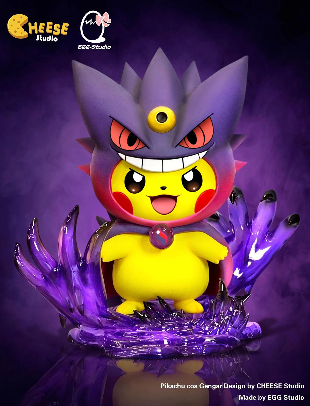 Original Colour Mega Gengar Cosplay Pikachu - Pokemon Resin Statue ...