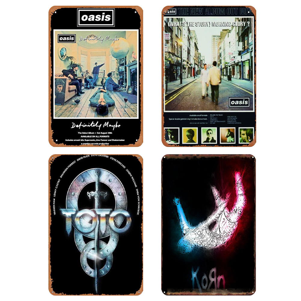 (Multi Style)Oasis Band - Metal Tin Signs(8*12Inch)