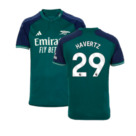 Arsenal Kai Havertz 29 Third Shirt Top Kit 2023-2024