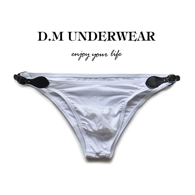 Men's creative double side button briefs