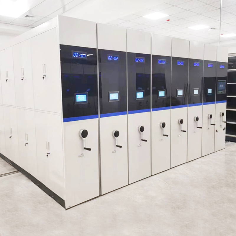 LCD Intelligent Mobile RFID File cabinet Compact Shelving Metal School ...